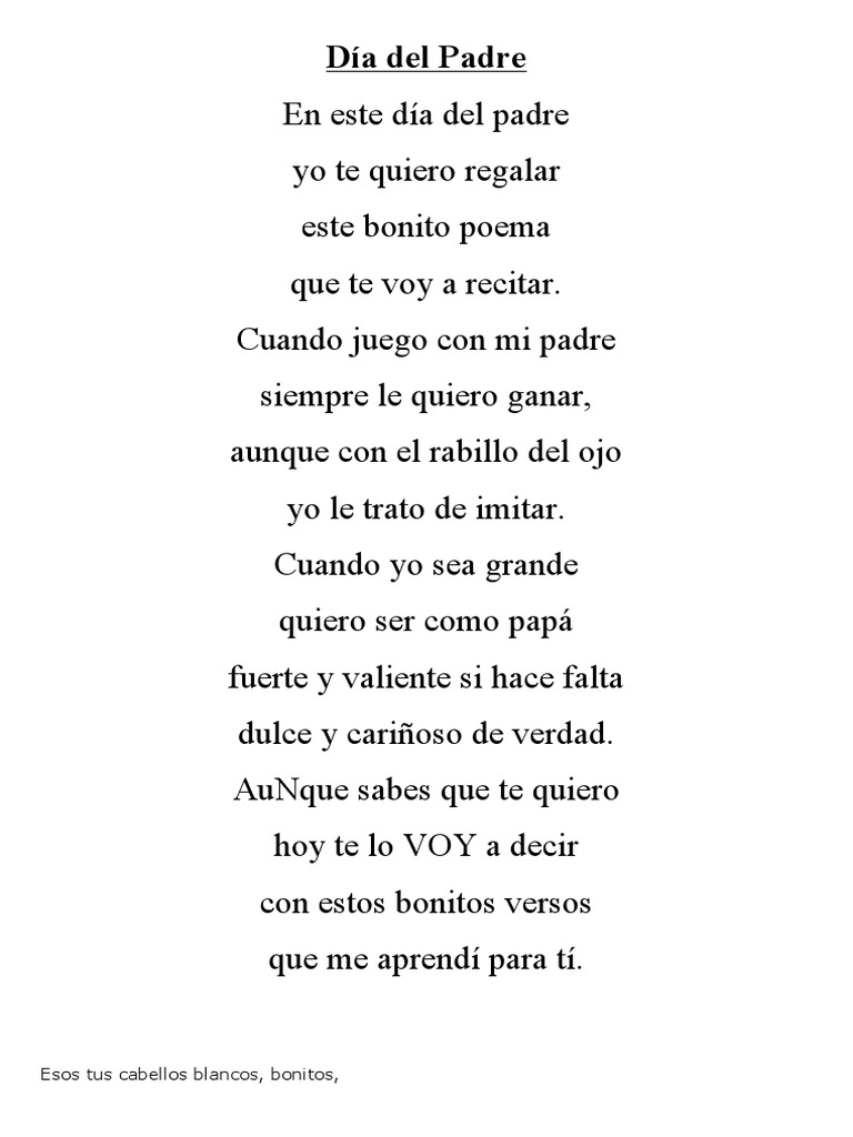 Día Del Padre | PDF | Cocina, comidas y vino | Poesía