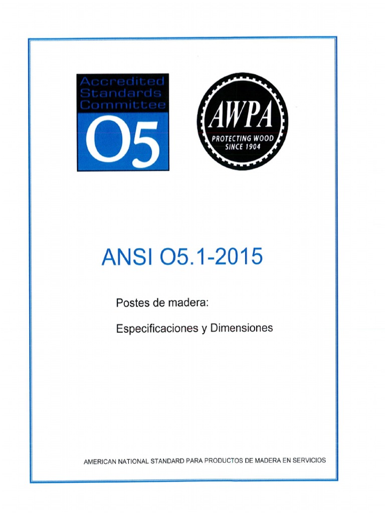 Ansi O5 1 2015 | PDF