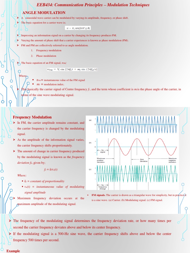 EEB434 Lecture Notes Angle Modulation | PDF | Frequency Modulation ... EEB434 Lecture Notes Angle Modulation | PDF | Frequency Modulation ...