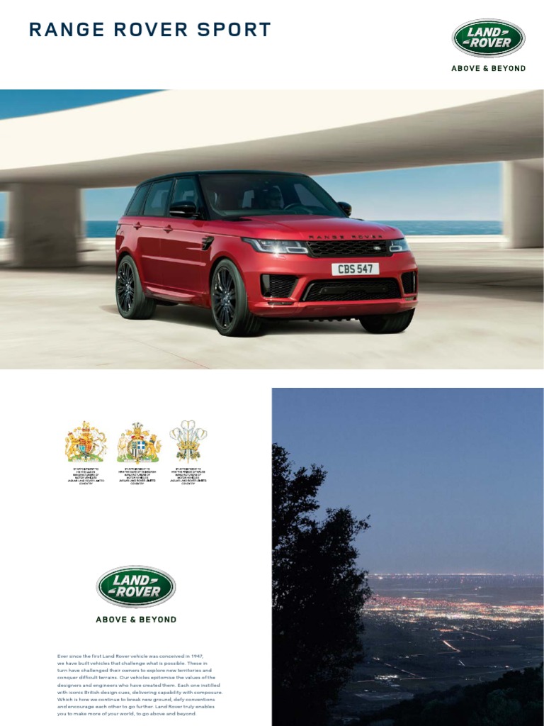 Range Rover Sport Brochure | PDF | Electric Vehicle | Plug In Hybrid
