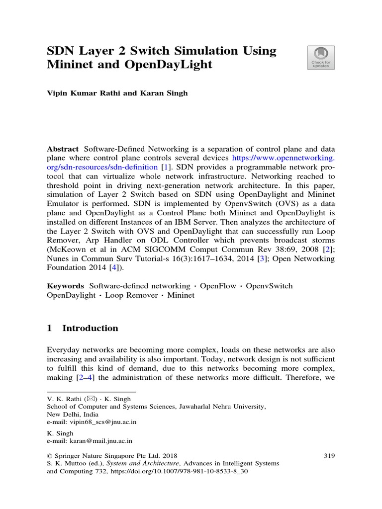Articulo Simulacion Capa 2 Odl Mininet | PDF | Computer Network | Network Topology