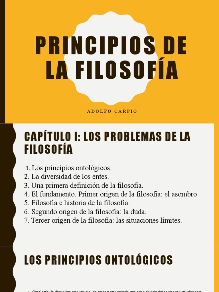 Principios Fundamentales de la Filosofía | PDF | Platón | Conocimiento