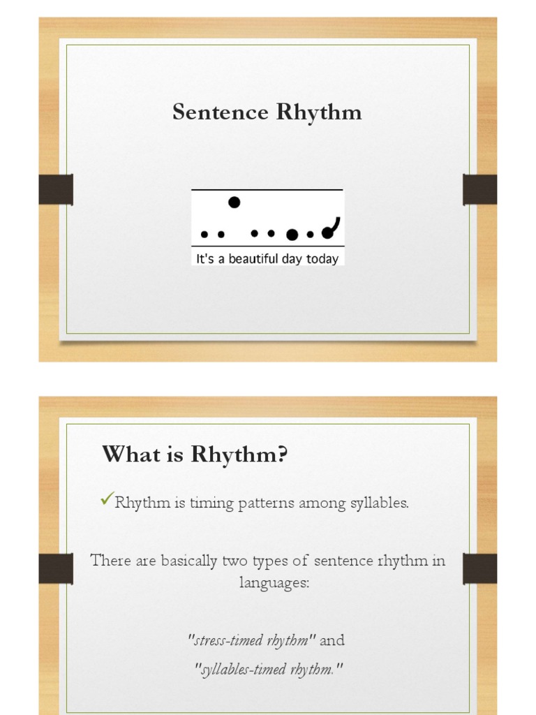 Sentence Rhythm Types Explained: Stress-Timed vs Syllable-Timed | PDF ...