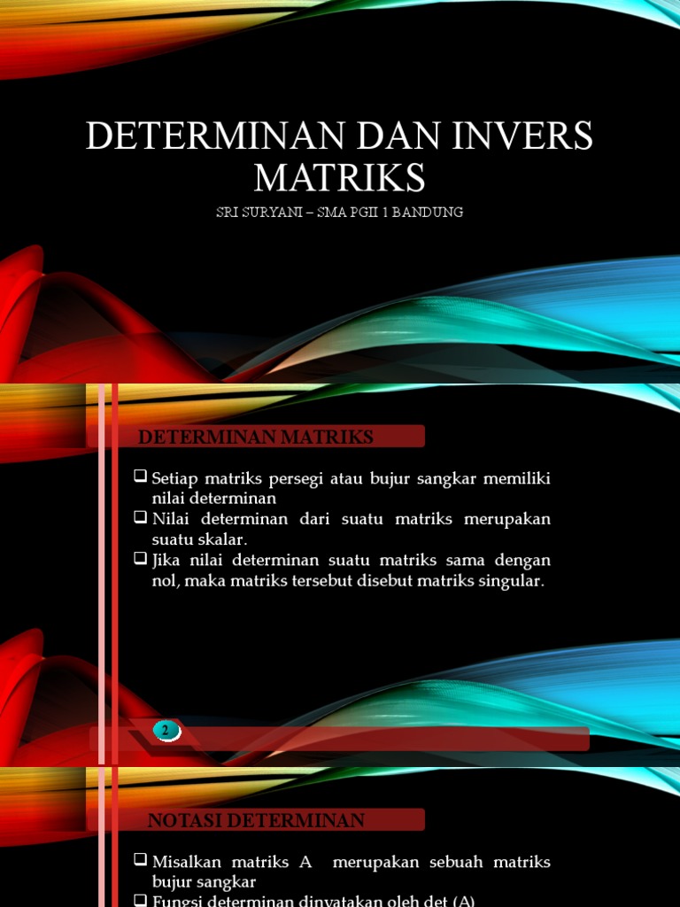 Determinan & Invers Matriks | PDF