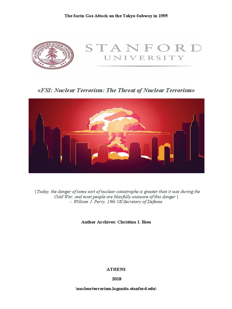 FSI Nuclear Terrorism The Threat of Nucl | PDF | Chemical Warfare ...