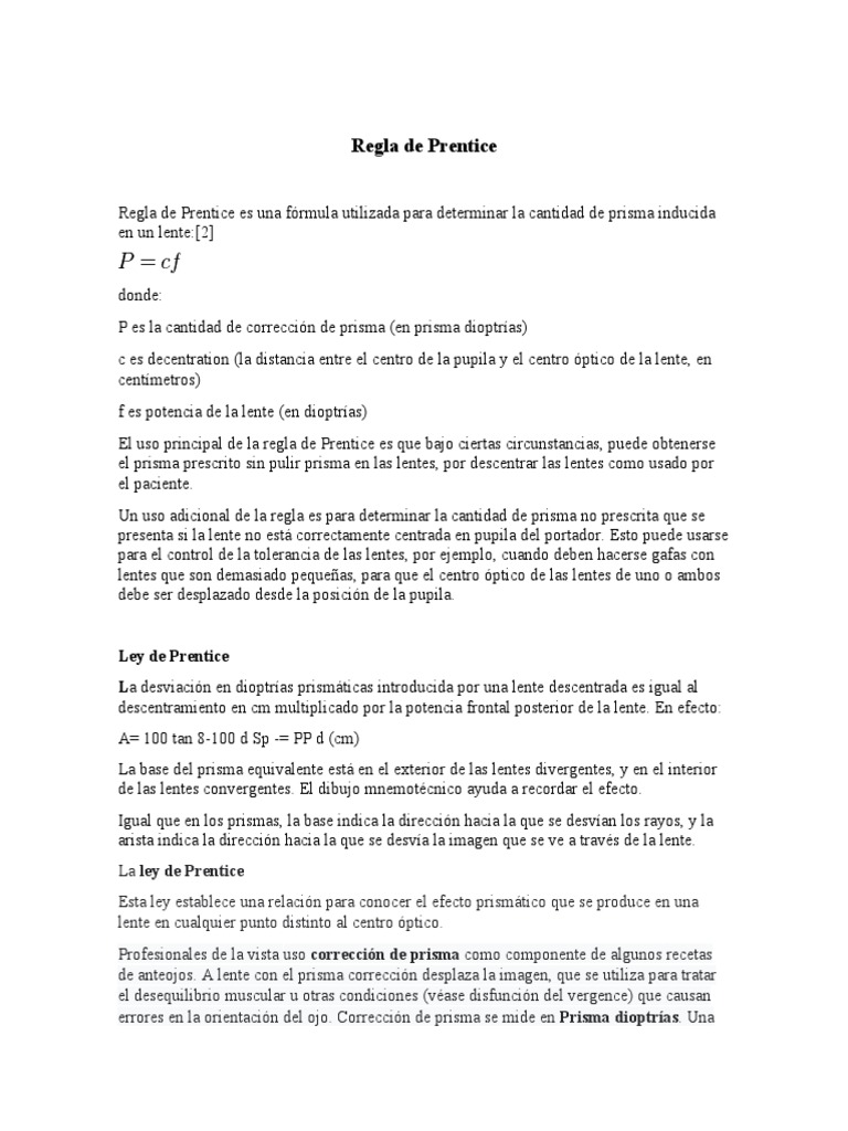 La Regla de Prentice | PDF | Óptica | Atómico