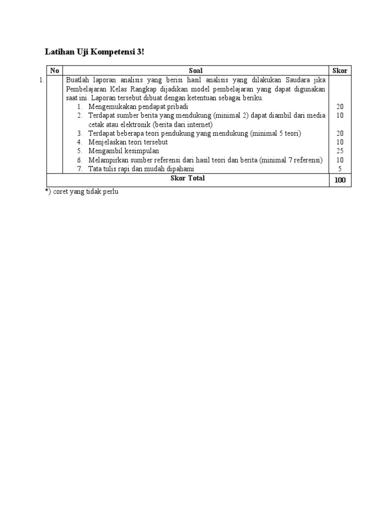 Tuton - Latihan Uji Kompetensi 3 | PDF | Teknologi & Rekayasa