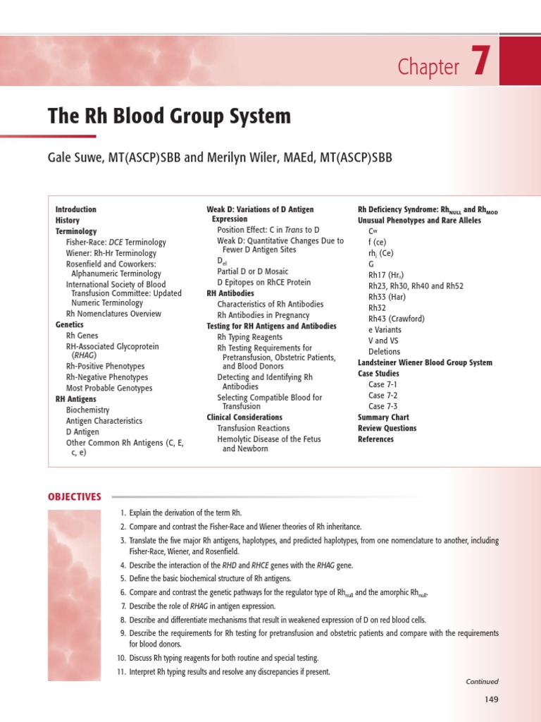Overview of Rh Blood Group System | PDF | Blood Type | Blood