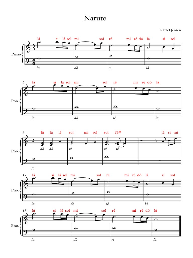 Naruto | PDF | Notación | Pitch (Música)