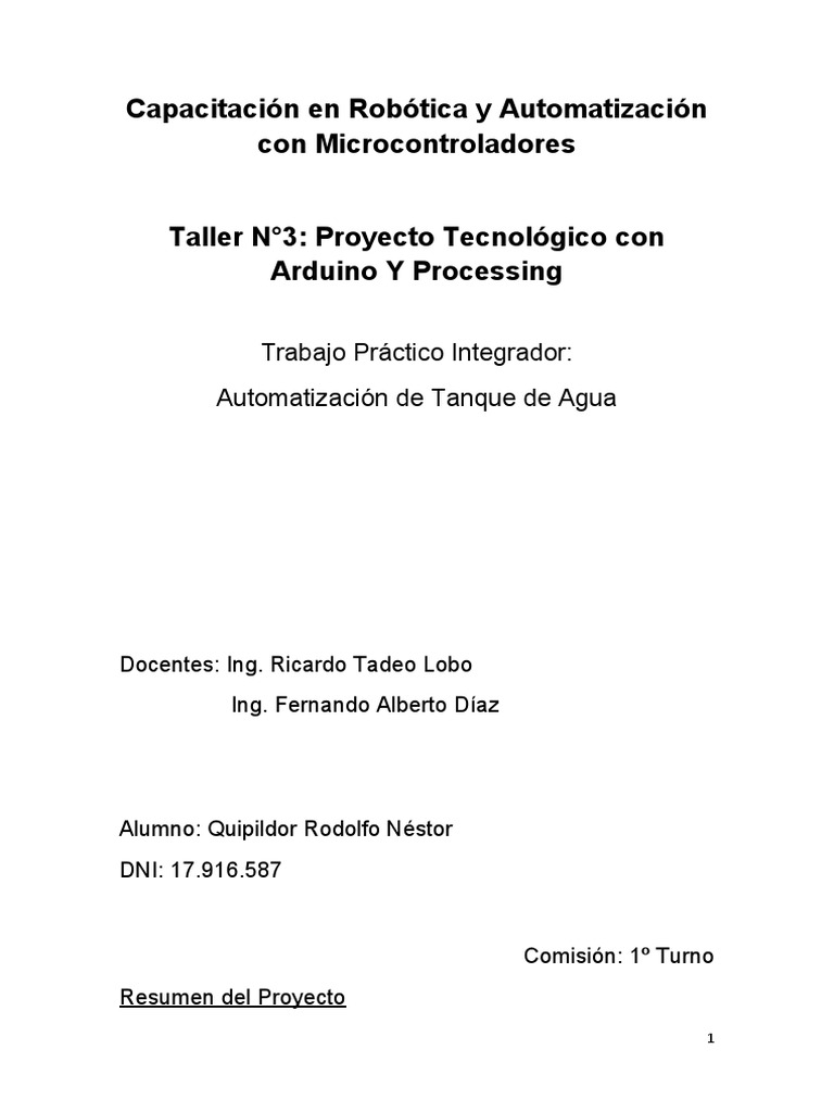 Proyecto Bomba de Agua - Corregido - V2 | PDF | Arduino | Diodo emisor de luz