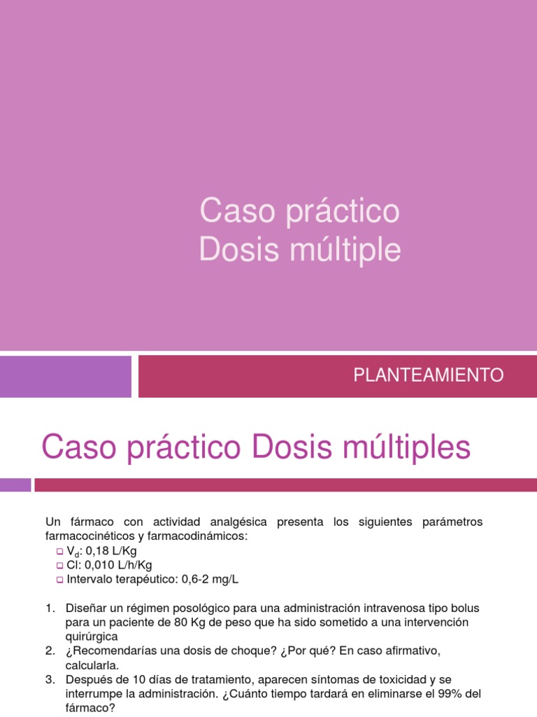 Caso Practico Dosis Multiple | PDF