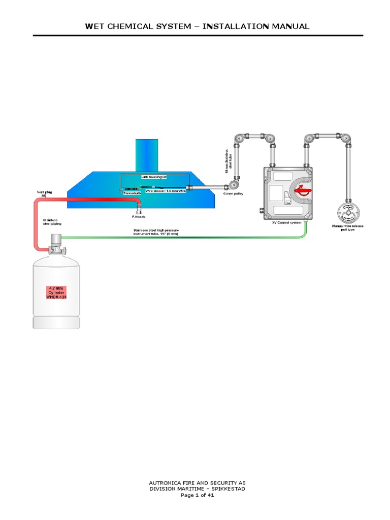 Wet Chem Installation XV Issue 0 | PDF | Pipe (Fluid Conveyance) | Valve