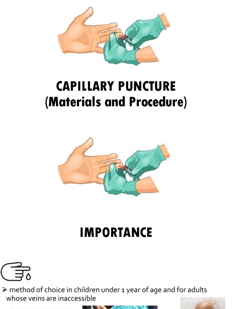 Capillary Puncture (Materials and Procedure) | PDF | Vein | Medical ...