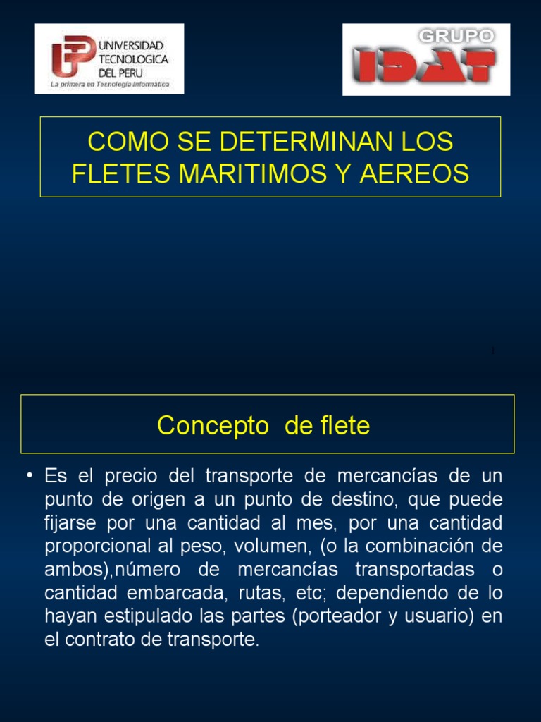 Guía de Fletes Marítimos y Aéreos | PDF | Transporte de agua ...