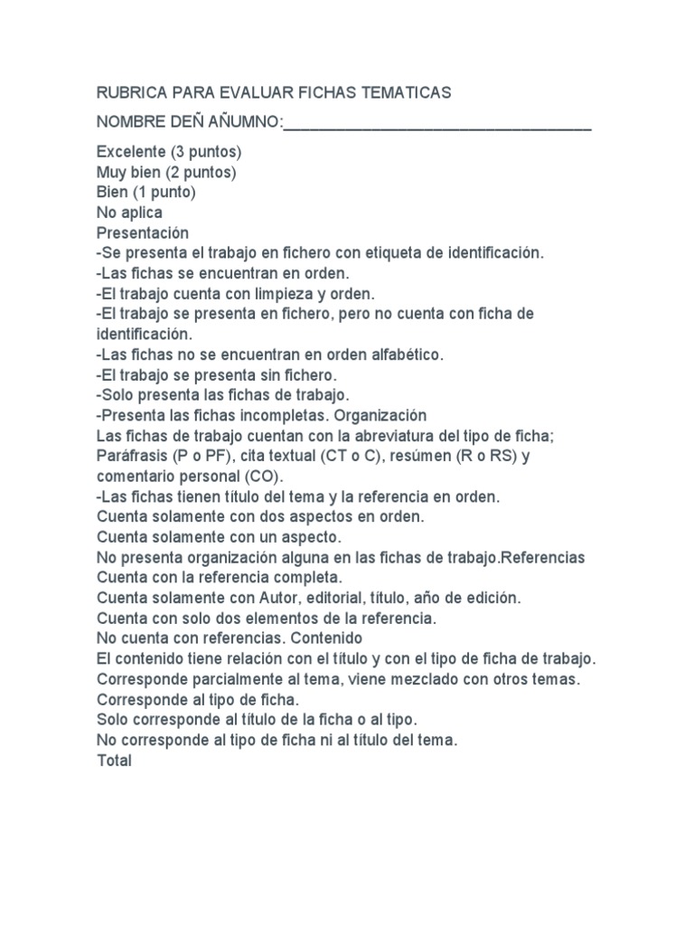 Fichas Tematicas | PDF