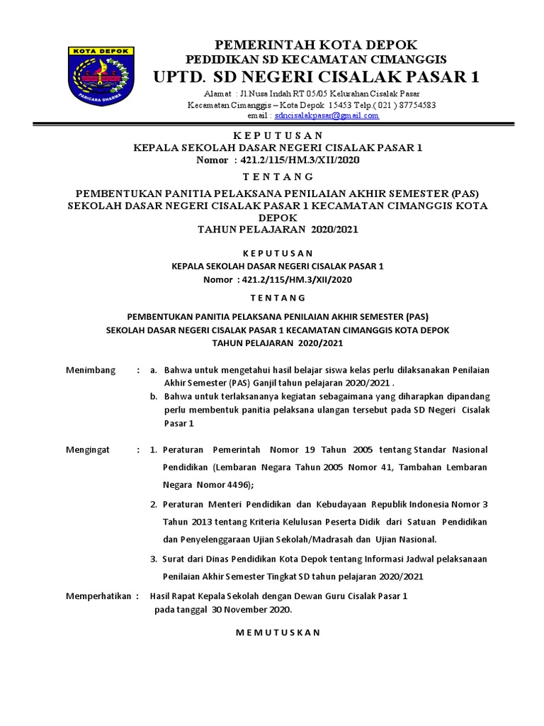 SK Pas 2020-2021 | PDF