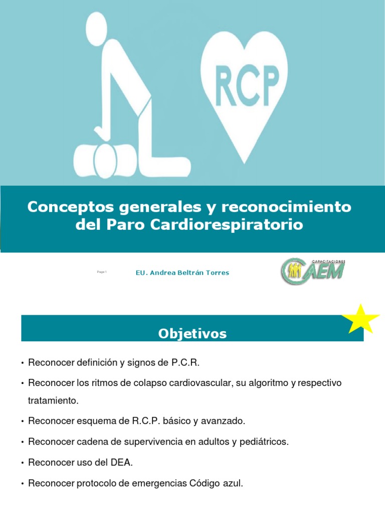 Reconocimiento RCP y Cadena de Supervicencia | PDF | Paro cardíaco ...