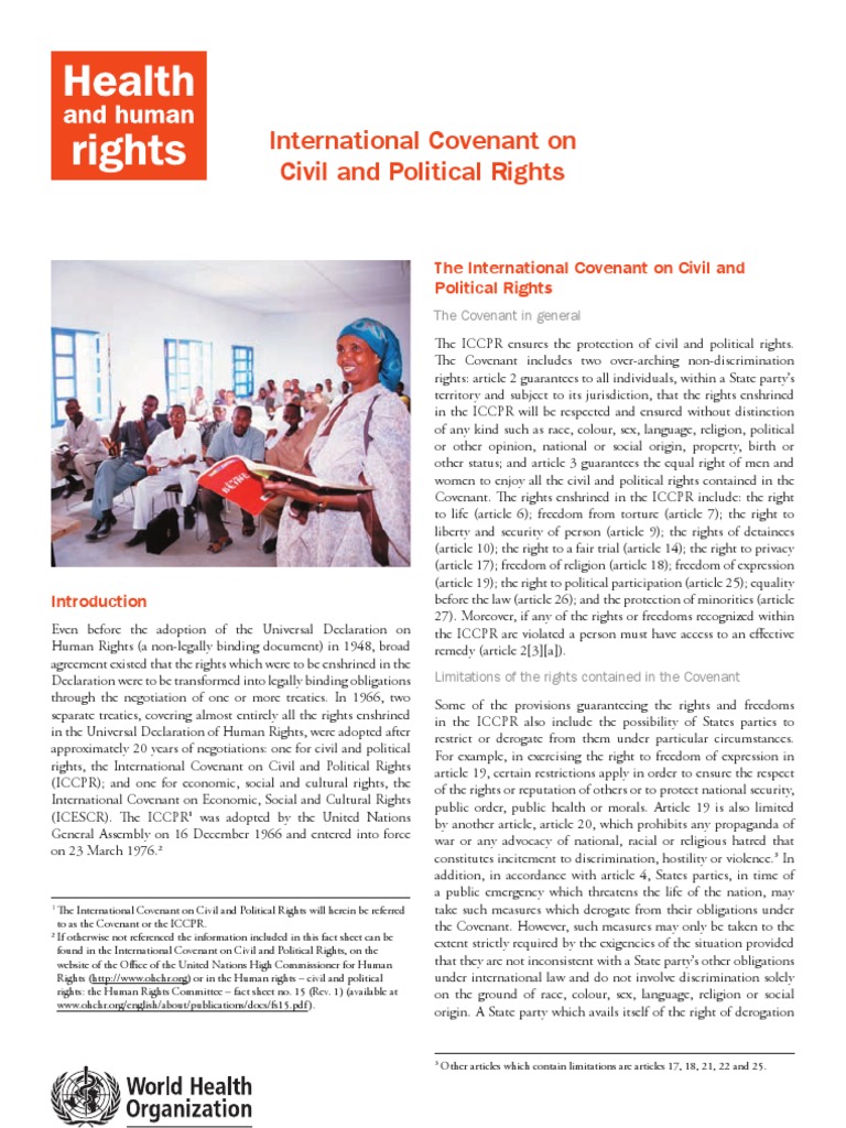 Iccpr International Convention On Civil And Political Rights
