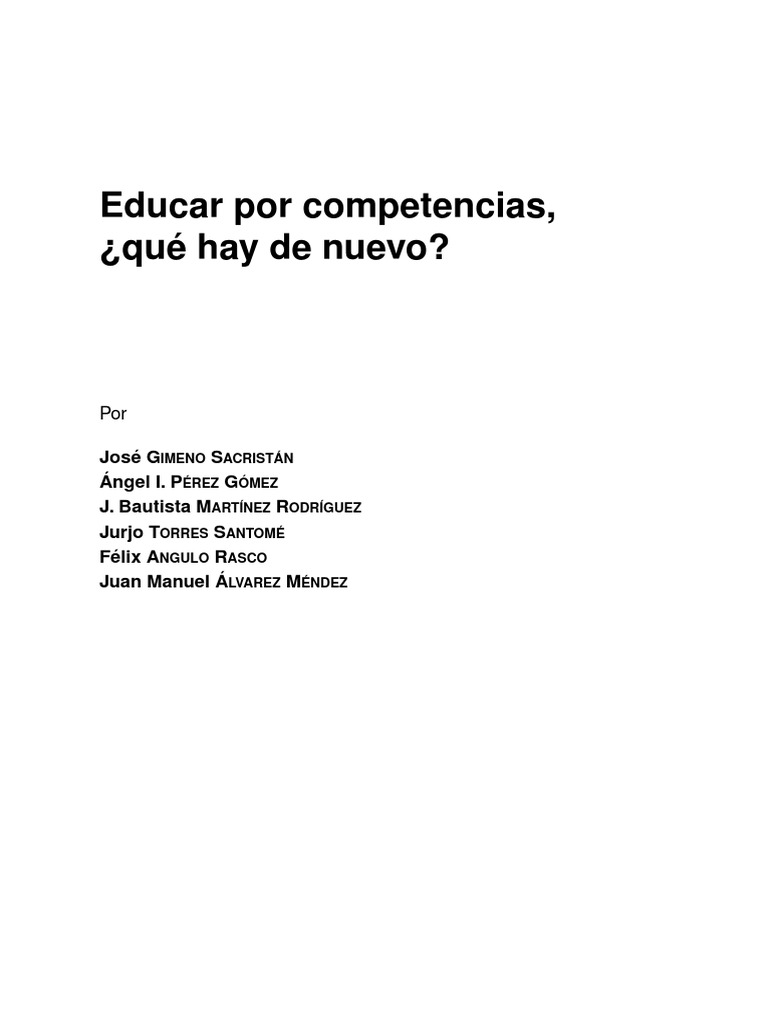 07 - Diez Tesis Sobre La Aparente Utilidad de Las Competencias | PDF ...