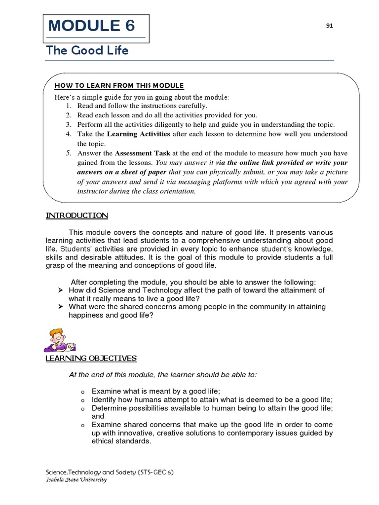 Module6. The Good Life 1 | PDF | Science | Hedonism