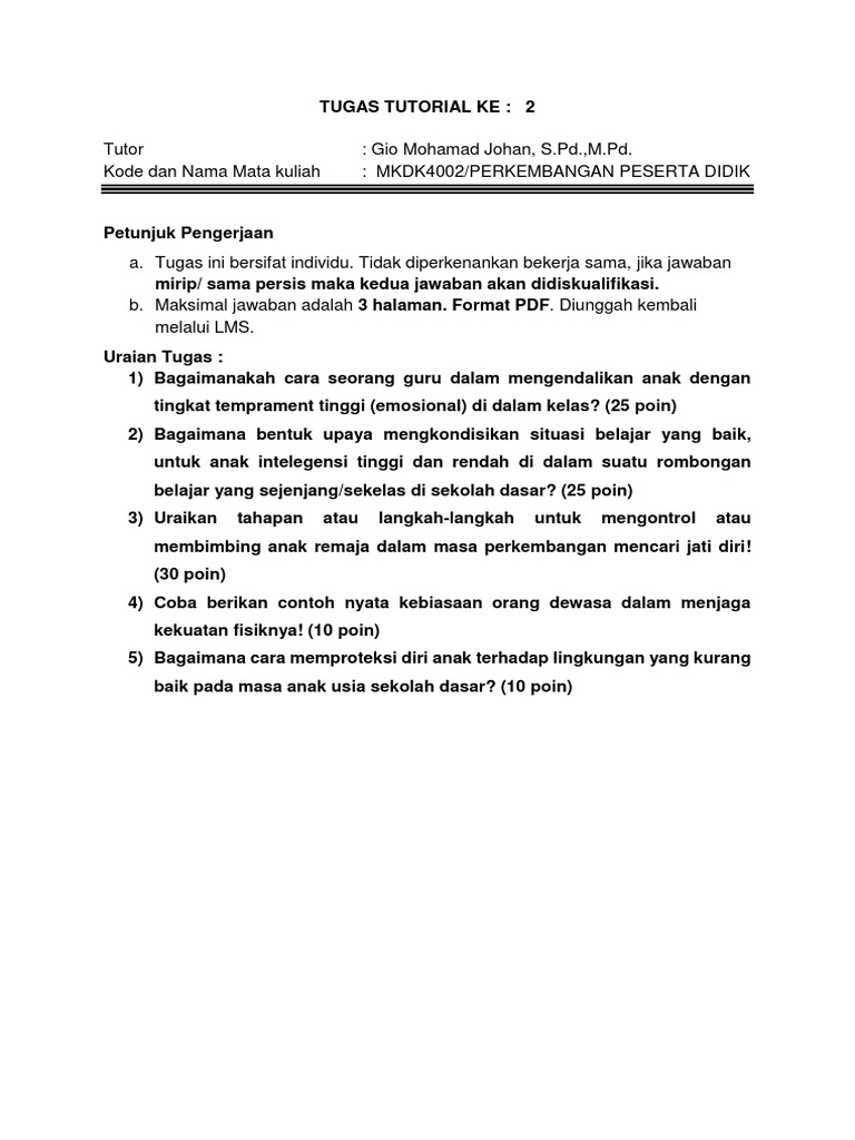 Tugas Tutorial 2 | PDF