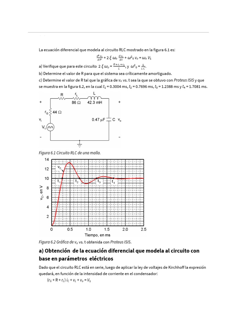 Ejercicio Resuelto 6. Análisis Del Estado Transitorio de Circuitos RC ...