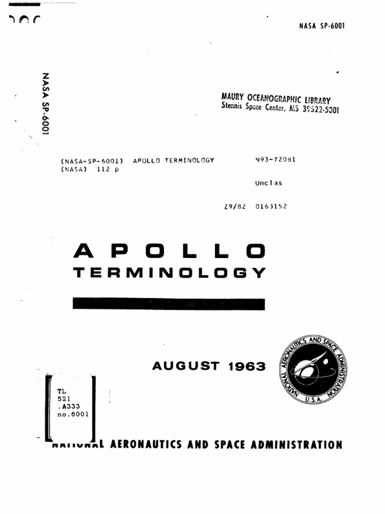 Apollo Terminology | PDF | Apollo Program | Atmosphere Of Earth