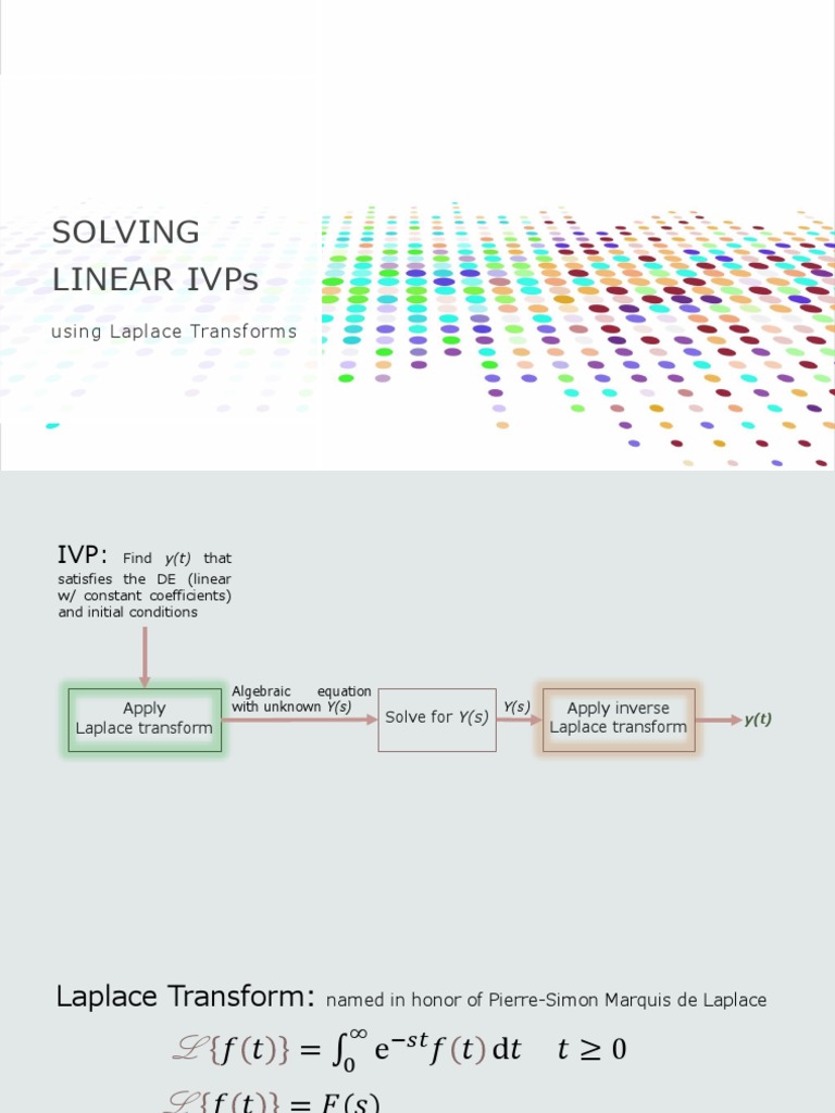 11 Solving Linear Ivps By Laplace Transforms Pdf Laplace Transform