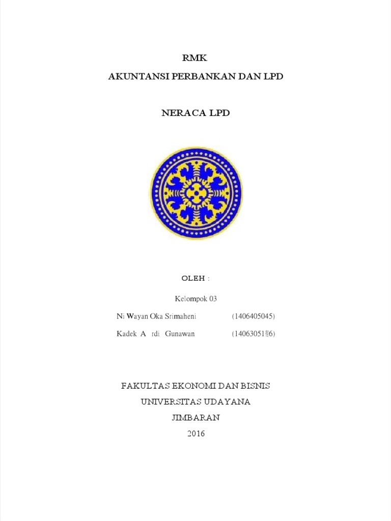 Neraca LPD | PDF