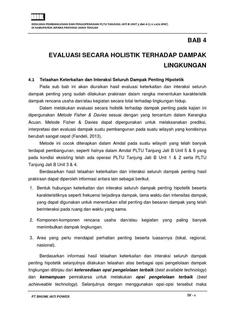 ANDAL 07 Bab IV ANDAL | PDF