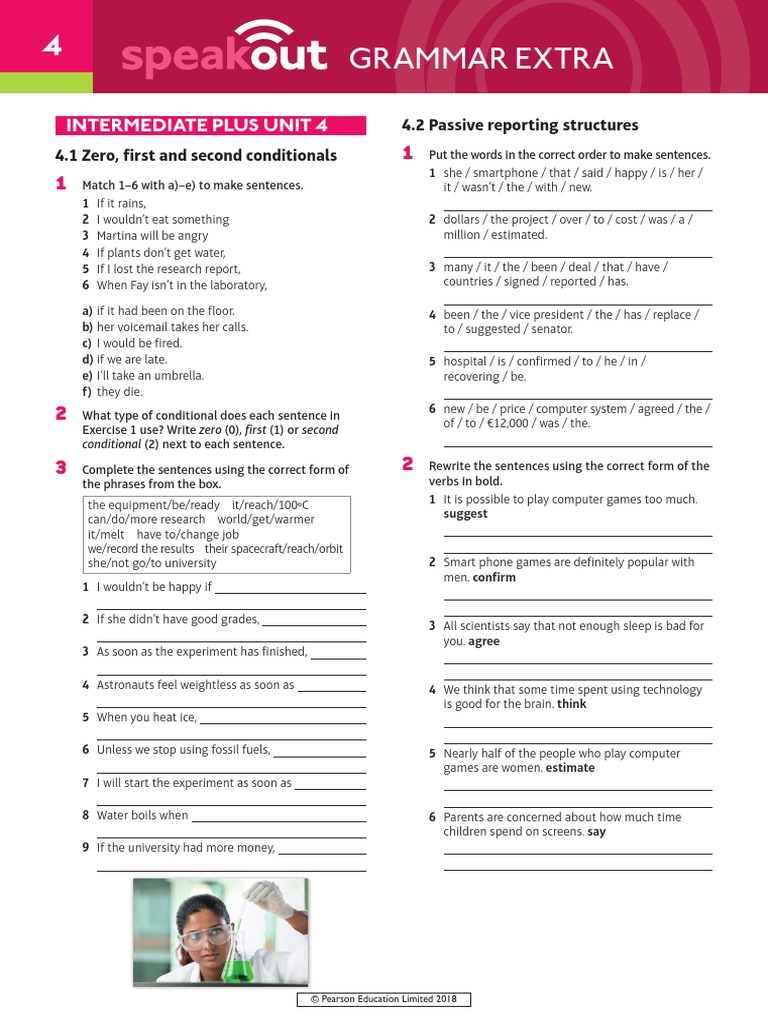 Speakout Grammar Extra Intermediate Plus Unit 4 | PDF