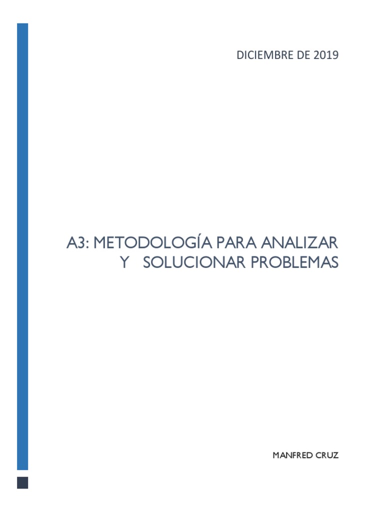 Metodología A3 para Solución de Problemas | PDF | Crecimiento personal ...