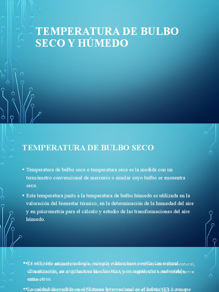 Temperatura de Bulbo Seco y Húmedo | PDF | Calor | Entalpía