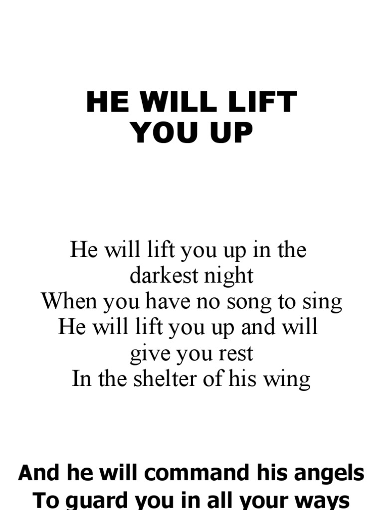 He Will Lift You Up | PDF