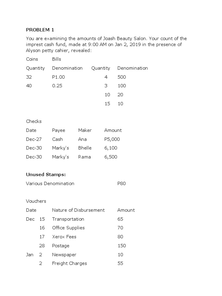 Quiz Audit of Cash | PDF | Payments | Business