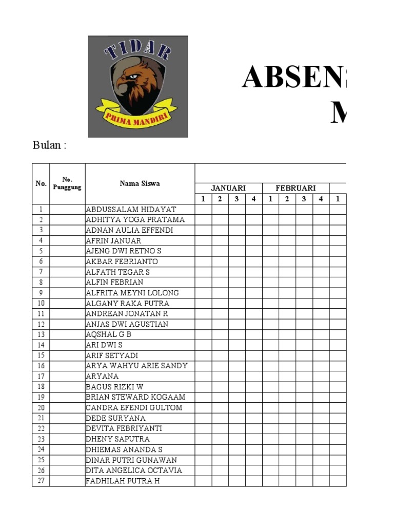 Data Absen Siswa | PDF