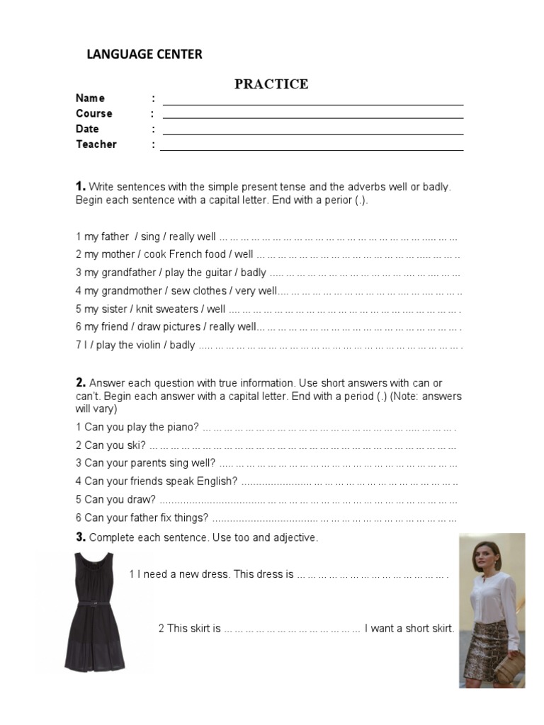 Examen de Ingles Basico 6 | PDF | Human Communication | Grammar