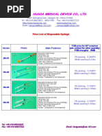 BD EU Syringes - Technical Data Sheet | PDF | Syringe | Medical Equipment