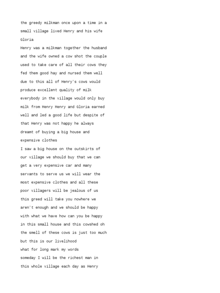 (English (Auto-Generated) ) The Greedy Milkman Story in English Stories ...
