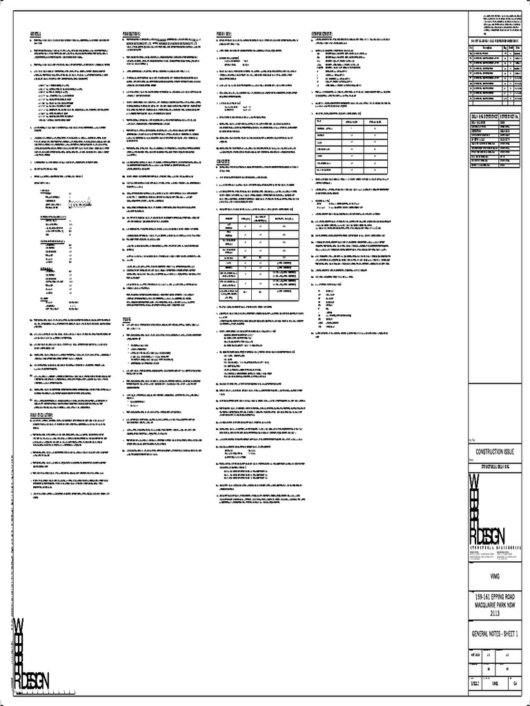 s001 General Notes Sheet 1 Rev.c4 | PDF | Concrete | Geotechnical ...