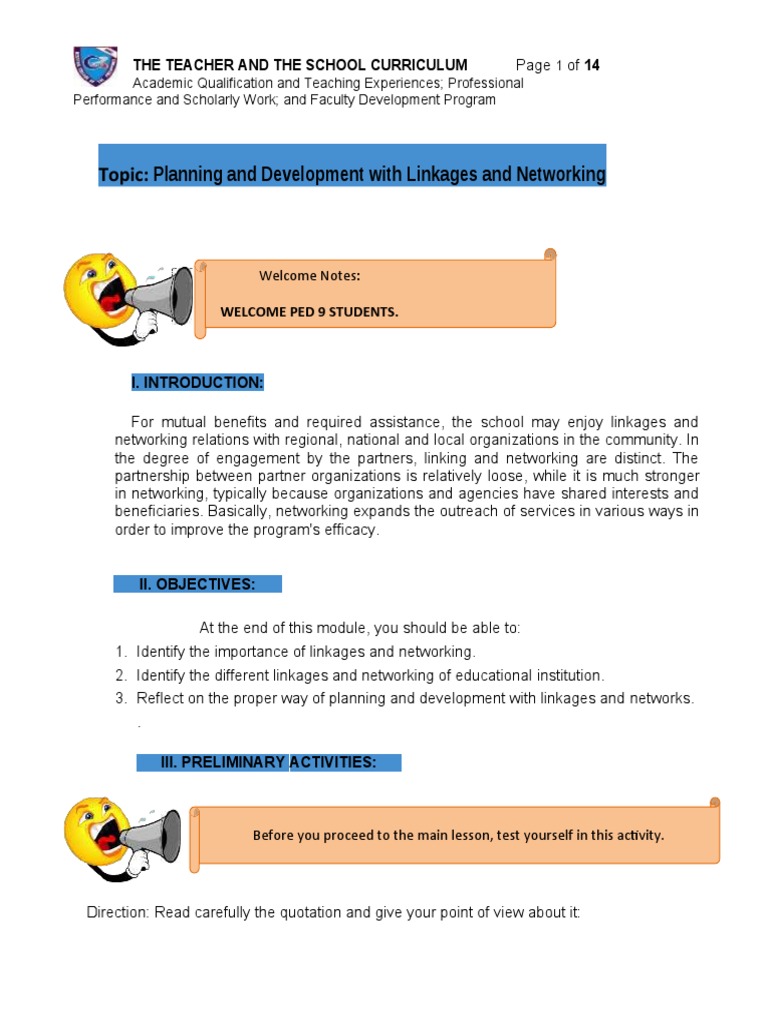 Ped 9 Content Module 11 | PDF | Teachers | Curriculum