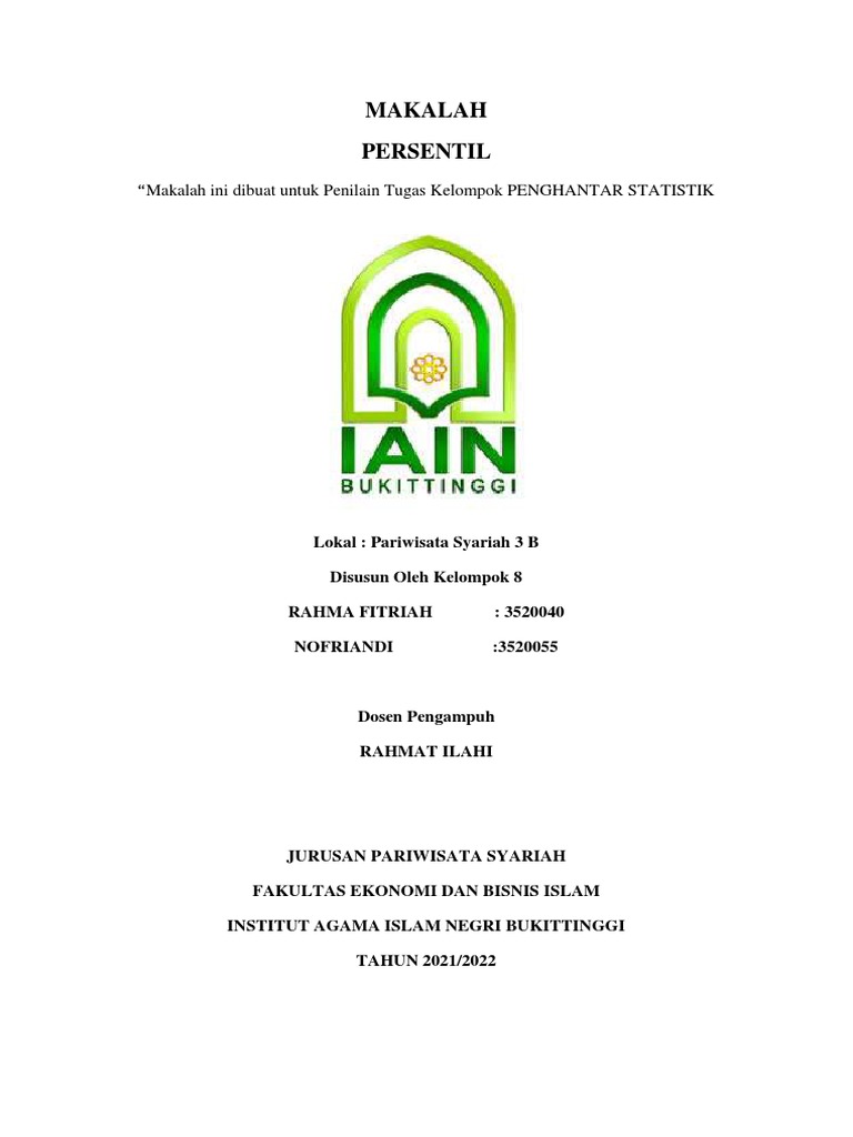 Pengertian dan Cara Menghitung Persentil | PDF