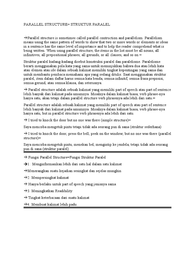TM 11 Translate Parallel Structure | PDF