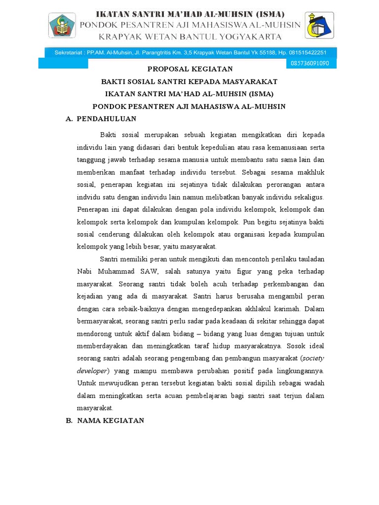 PROPOSAL Eksternal - BAKSOS | PDF
