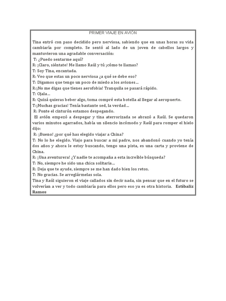 Primer Viaje en Avión | PDF
