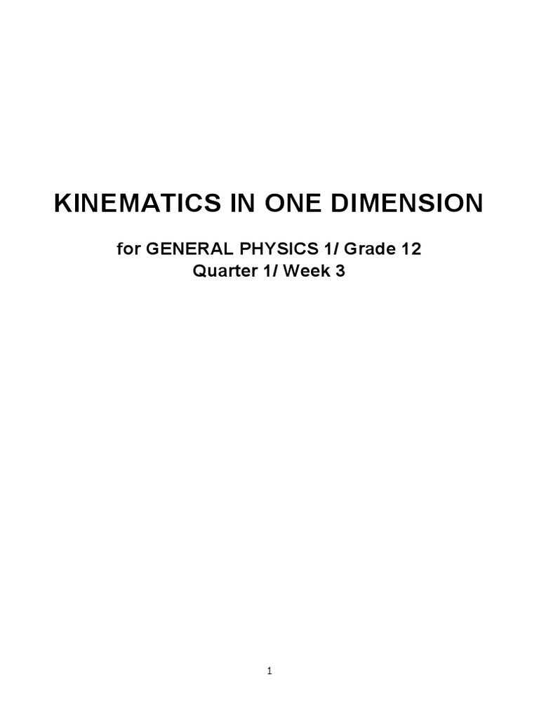 q1 General Physics Module 3 | PDF | Velocity | Acceleration