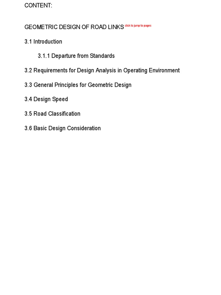Geometric Design of Road Links 2 | PDF | Road | Road Surface
