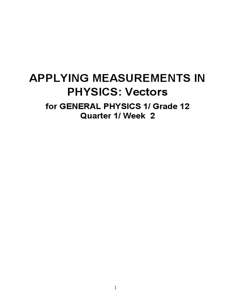 q1 General Physics Module 2 | PDF | Euclidean Vector | Trigonometric ...