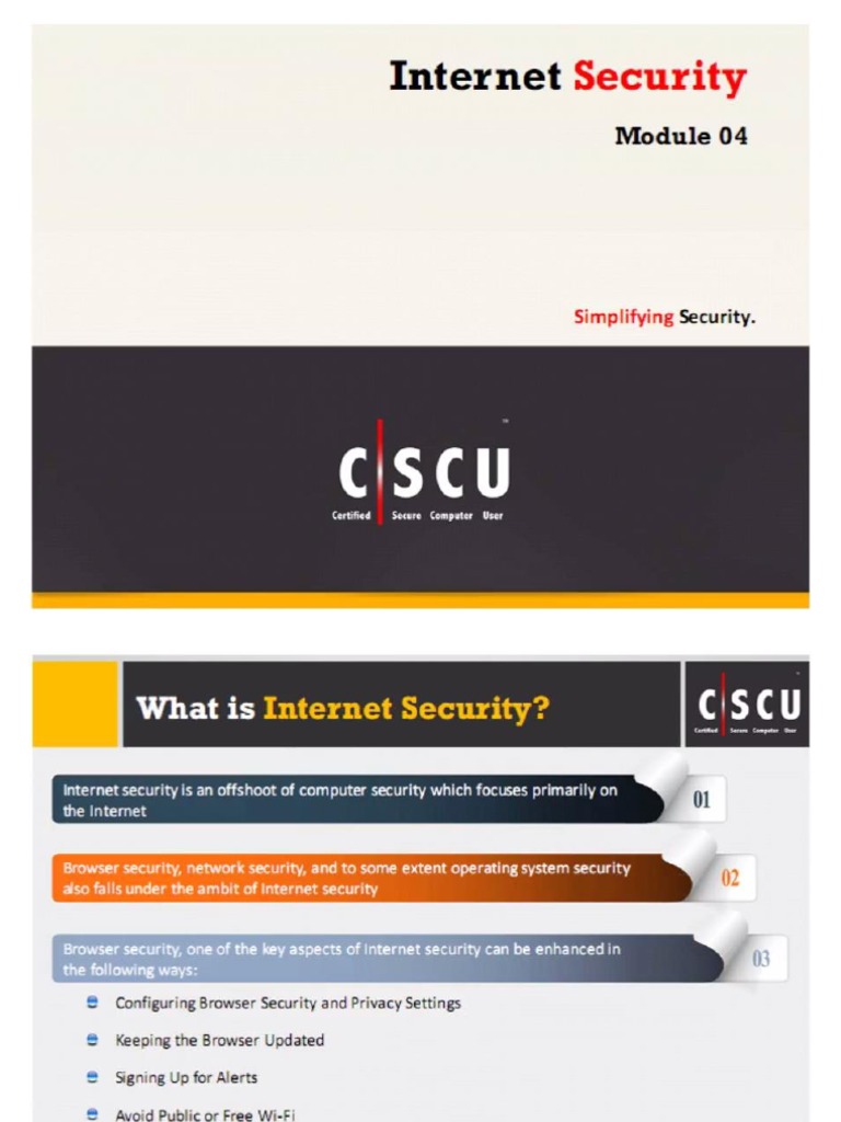 CSCUv2 Module 04 Internet Security | PDF
