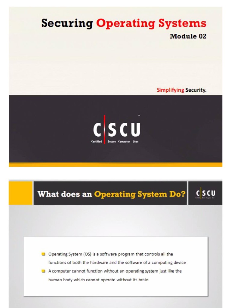 CSCUv2 Module 02 Securing Operating Systems | PDF